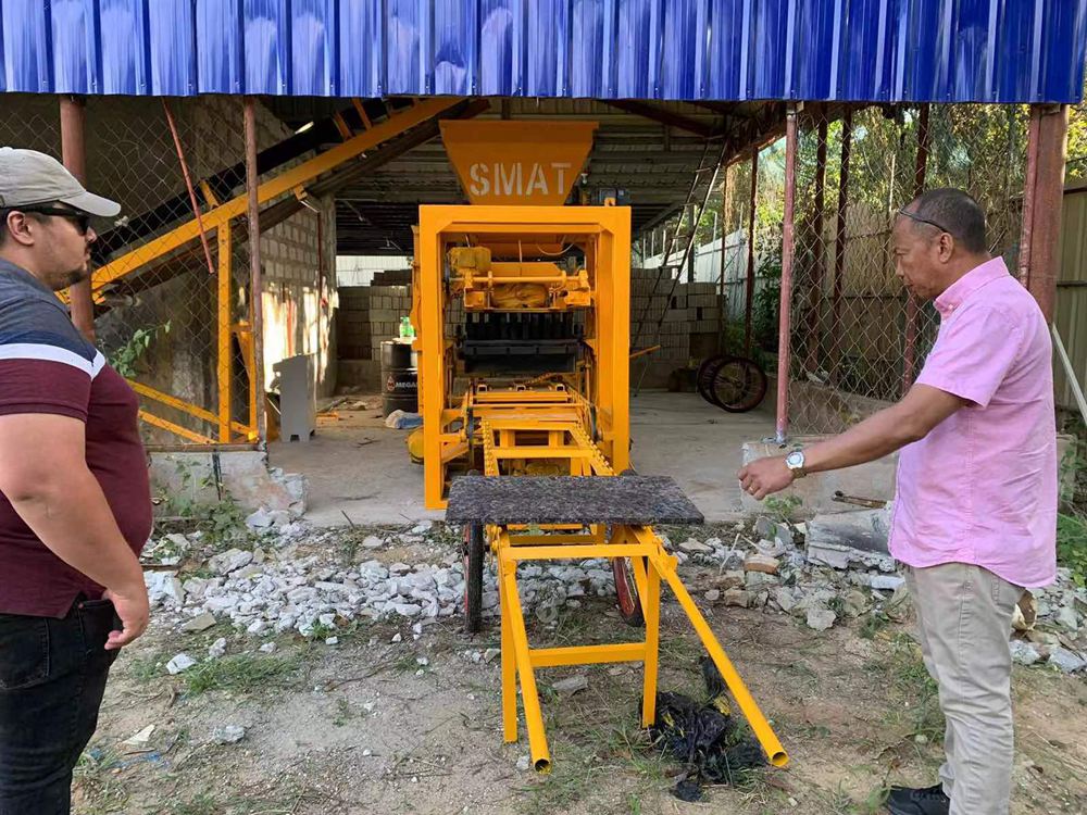 Concrete Block Machine Working in Manila - SMAT